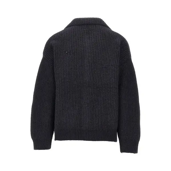 LANEUS Giacca In Maglia Con Effetto Distressed