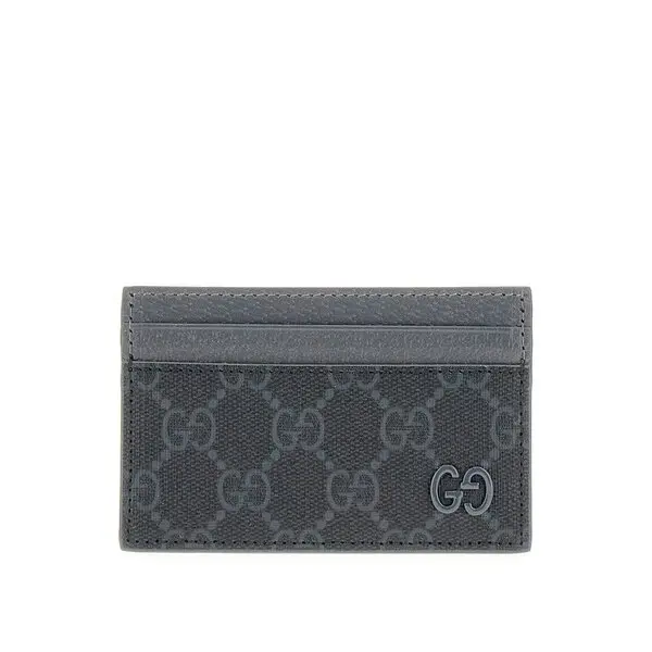Gucci Portacarte Con Dettaglio Gg Laccato - Grey