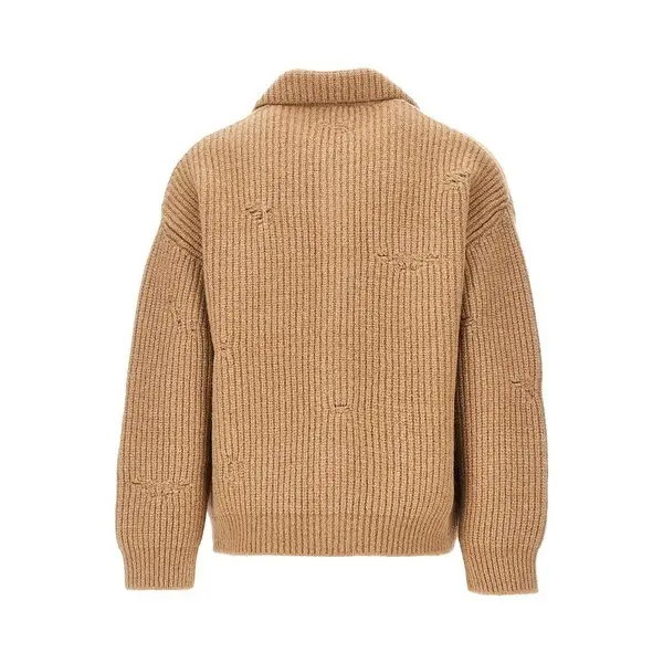 LANEUS Giacca In Maglia Con Effetto Distressed