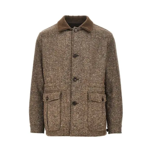 Caruso Giacca 'dalila' Imbottita In Lana Moulin - Brown