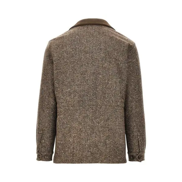 Caruso Giacca 'dalila' Imbottita In Lana Moulin - Brown
