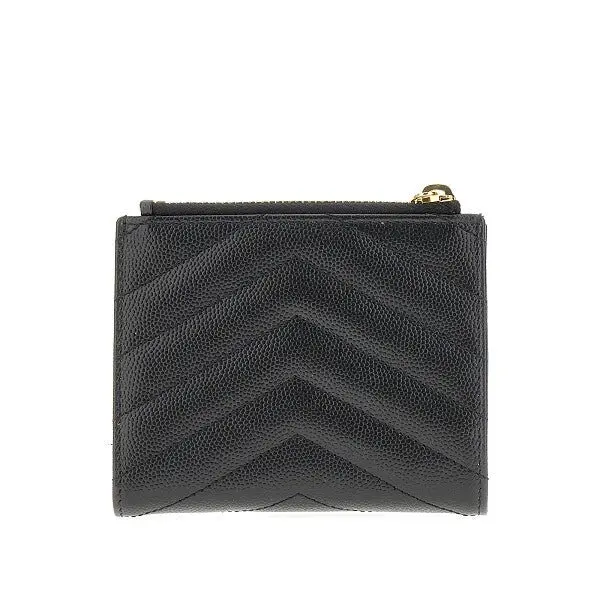 Saint Laurent Cassandre' Grain Leather Wallet