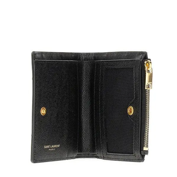 Saint Laurent Cassandre' Grain Leather Wallet