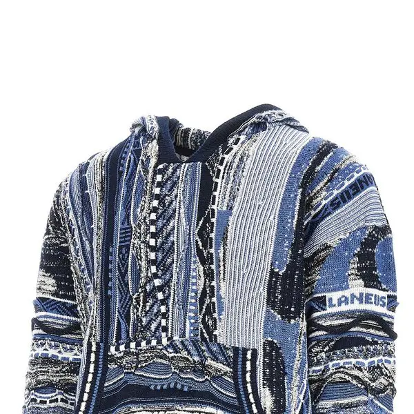 LANEUS Felpa In Maglia Jacquard Con Cappuccio