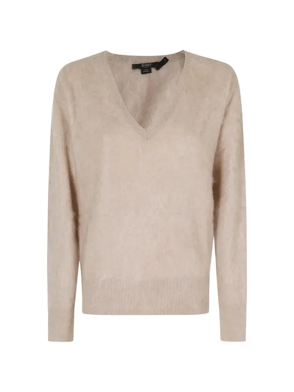 SEVENTY VENEZIA V-neck Sweater - Brown