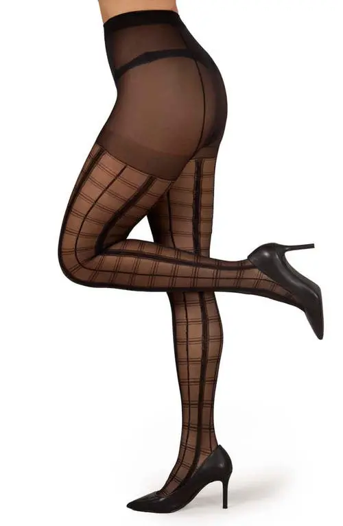 MEMOI Plaid Sheer Tights