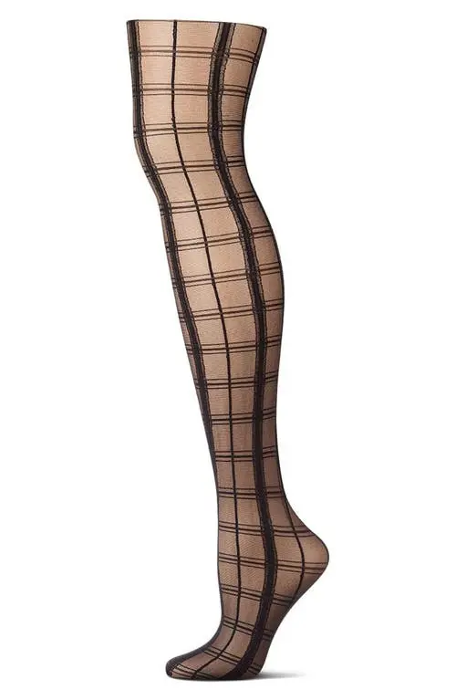 MEMOI Plaid Sheer Tights