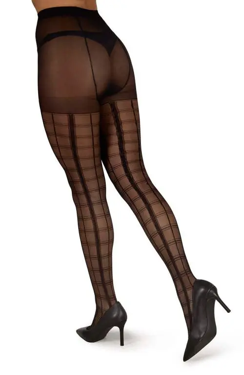 MEMOI Plaid Sheer Tights