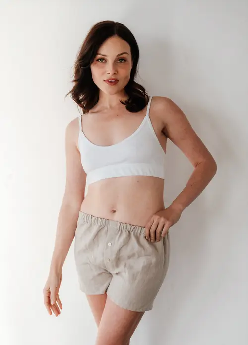 HEAVENLY ESSENTIALS 100% Organic Linen Boxer Shorts