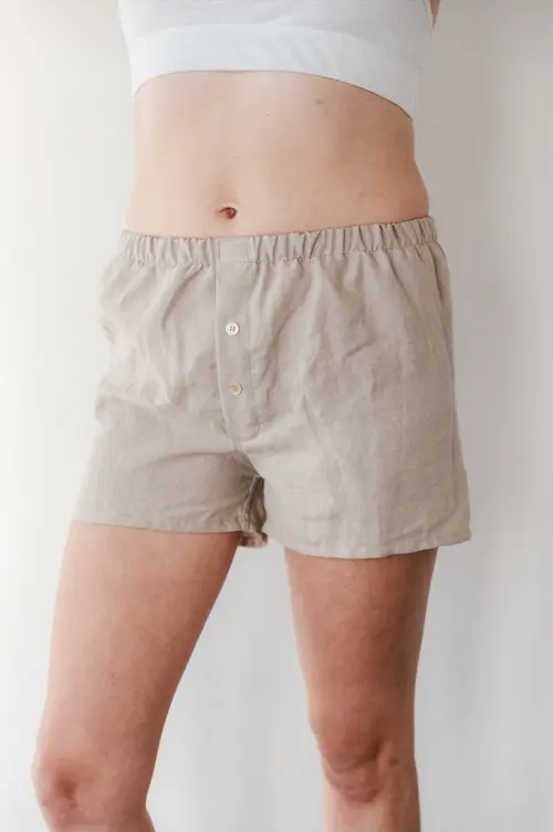 HEAVENLY ESSENTIALS 100% Organic Linen Boxer Shorts