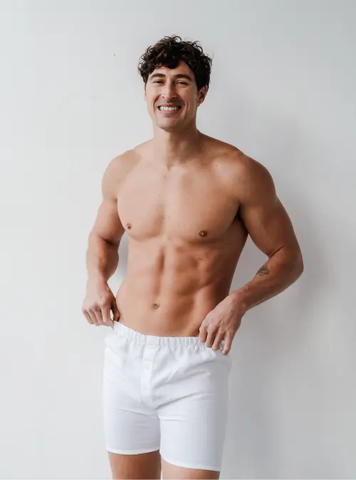 HEAVENLY ESSENTIALS 100% Organic Linen Boxer Shorts - Natural