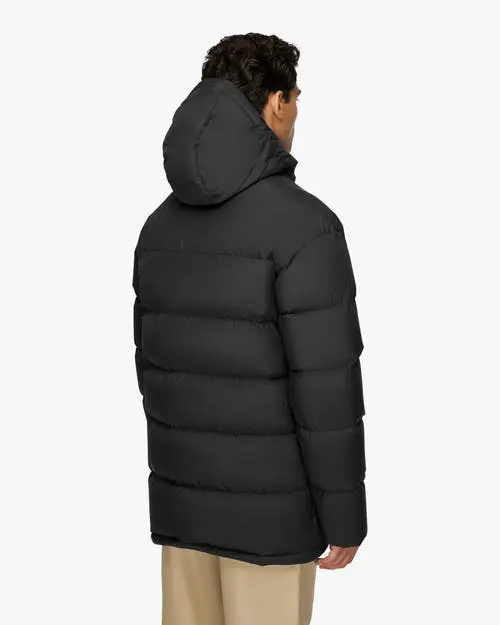 QUARTZ CO. Alexander | Hooded Recycled Down Winter Jacket - Black