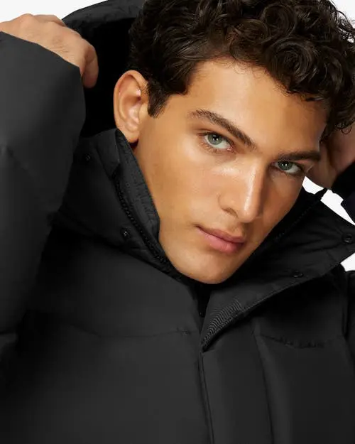 QUARTZ CO. Alexander | Hooded Recycled Down Winter Jacket - Black