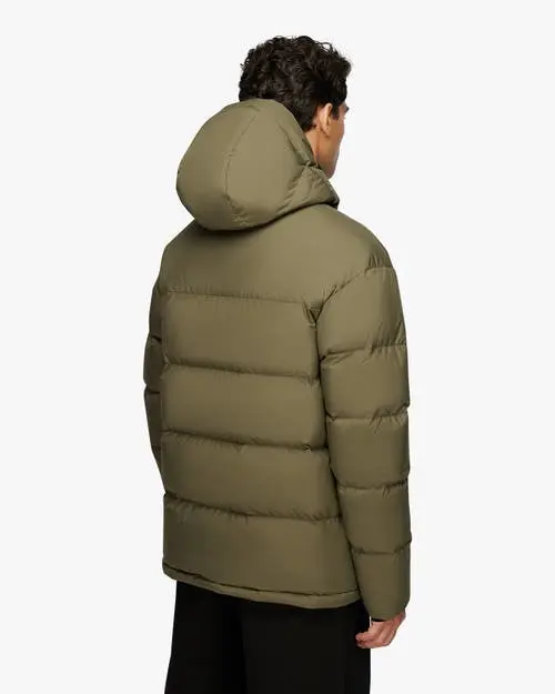 QUARTZ CO. Dawson | Hooded Recycled Down Winter Jacket - Sage