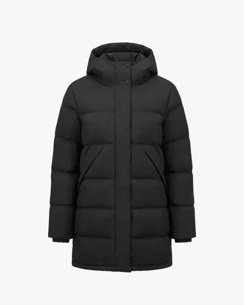 QUARTZ CO. Alexandra | Hooded Down Winter Jacket - Black