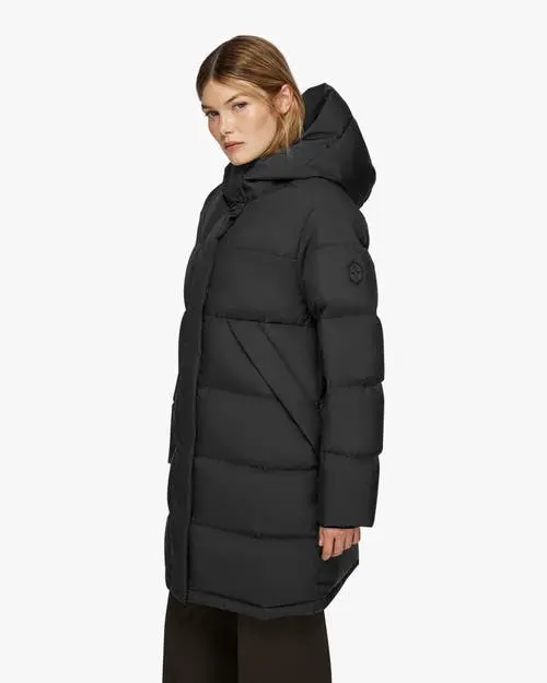 QUARTZ CO. Alexandra | Hooded Down Winter Jacket - Black