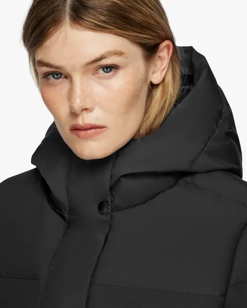 QUARTZ CO. Alexandra | Hooded Down Winter Jacket - Black