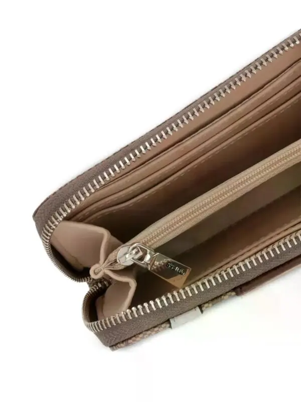 Guess Laurel Logo-print Striped Wallet