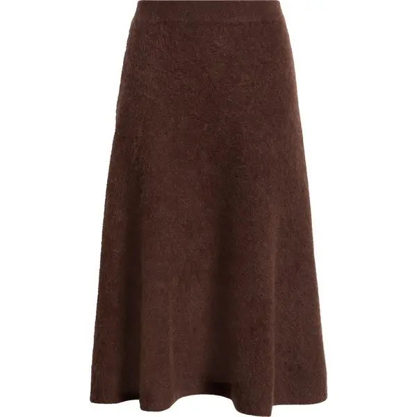 Nordstrom Brushed Cashmere Circle Midi Skirt