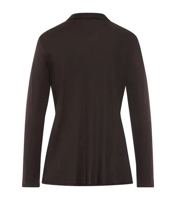 Hanro Modal-silk Grand Central Pyjama Shirt - Brown