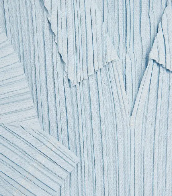 Issey Miyake Cotton Denim Collared Top
