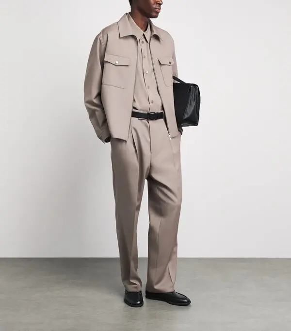 BOSS Twill Carper Zip-up Overshirt