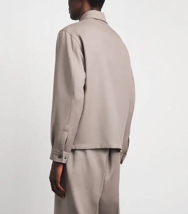 BOSS Twill Carper Zip-up Overshirt