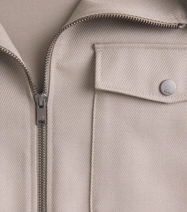 BOSS Twill Carper Zip-up Overshirt