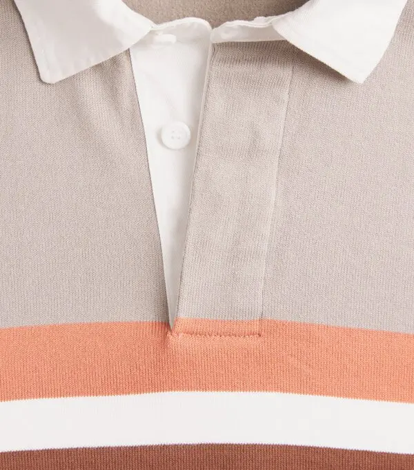 BOSS Cotton Stripe Timeless Polo Sweater