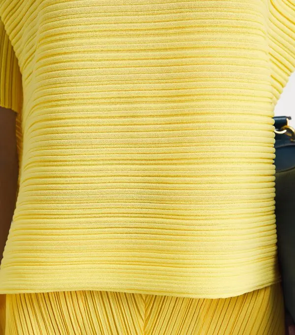 Issey Miyake Paper Bounce Knit T-shirt - Yellow