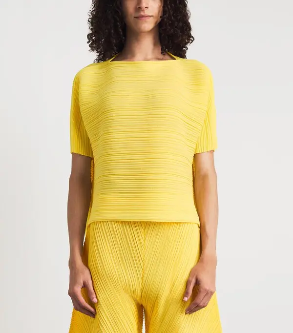 Issey Miyake Paper Bounce Knit T-shirt - Yellow
