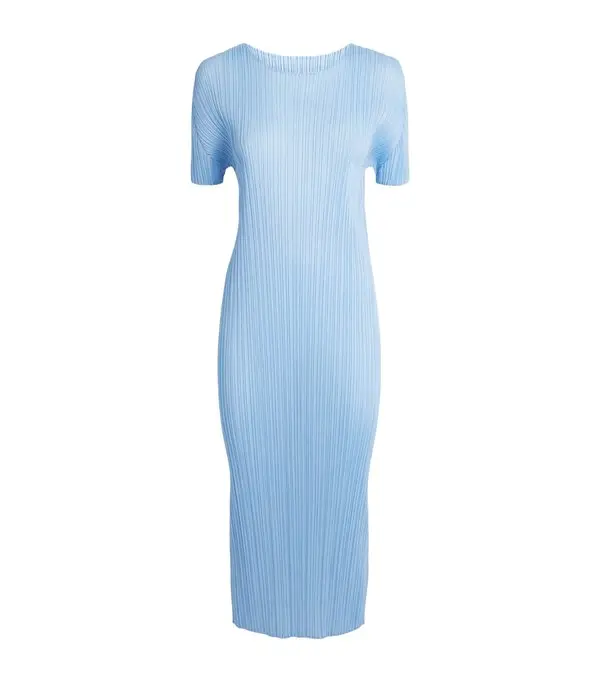 Issey Miyake Monthly Colors August Midi Dress - Blue