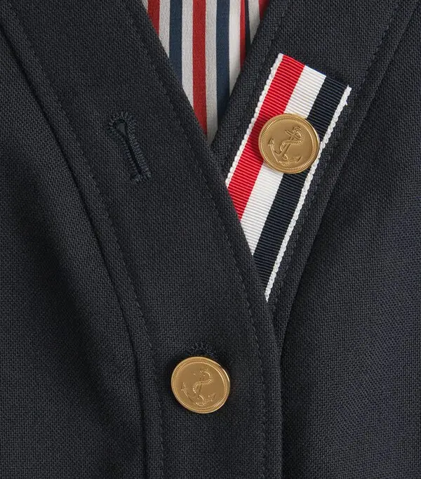 Thom Browne Virgin Wool Cardigan Mini Dress