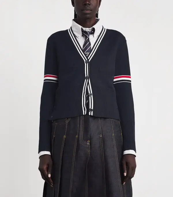 Thom Browne Cotton Sailboat Cardigan