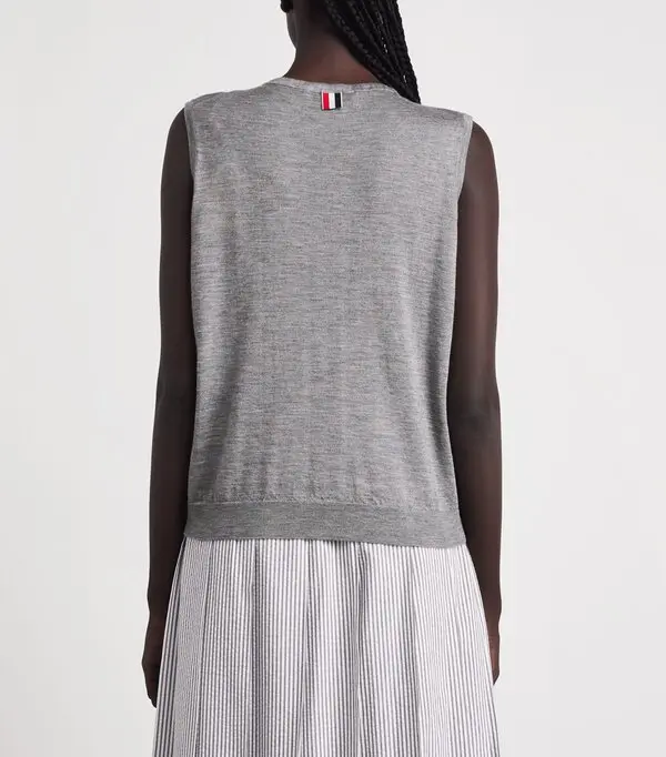 Thom Browne Cashmere-silk-blend Nantucket Sweater Vest
