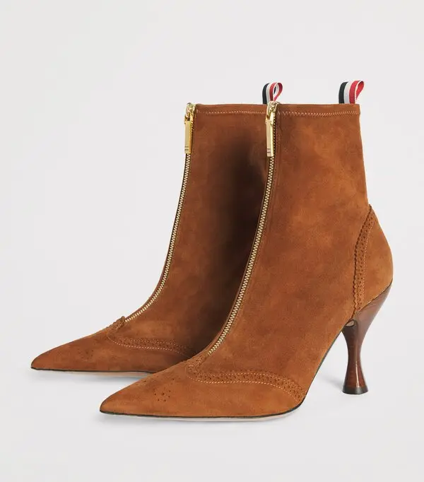 Thom Browne Suede Wingtip Ankle Boots 90