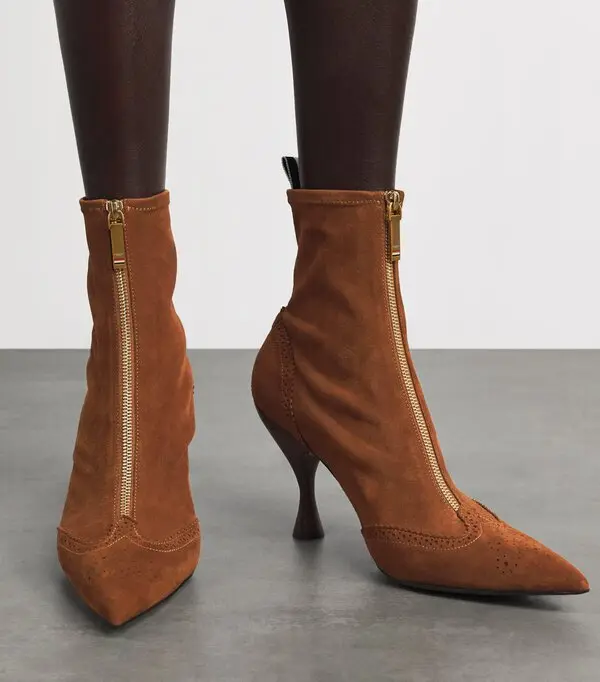 Thom Browne Suede Wingtip Ankle Boots 90