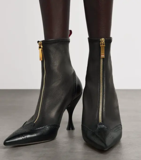 Thom Browne Leather Wingtip Ankle Boots 90