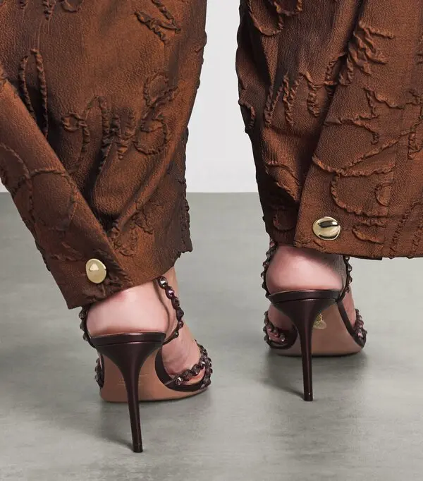 CHRISTIE BROWN Appliqué High-waisted Tapered Trousers