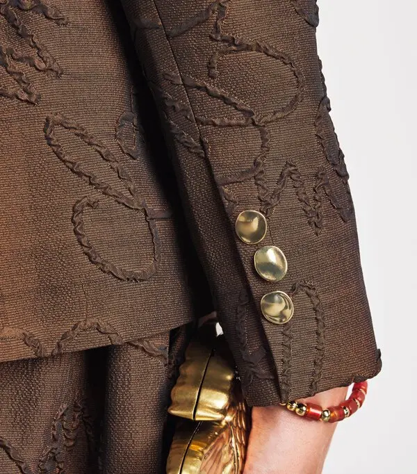 CHRISTIE BROWN Appliqué Button-up Blazer