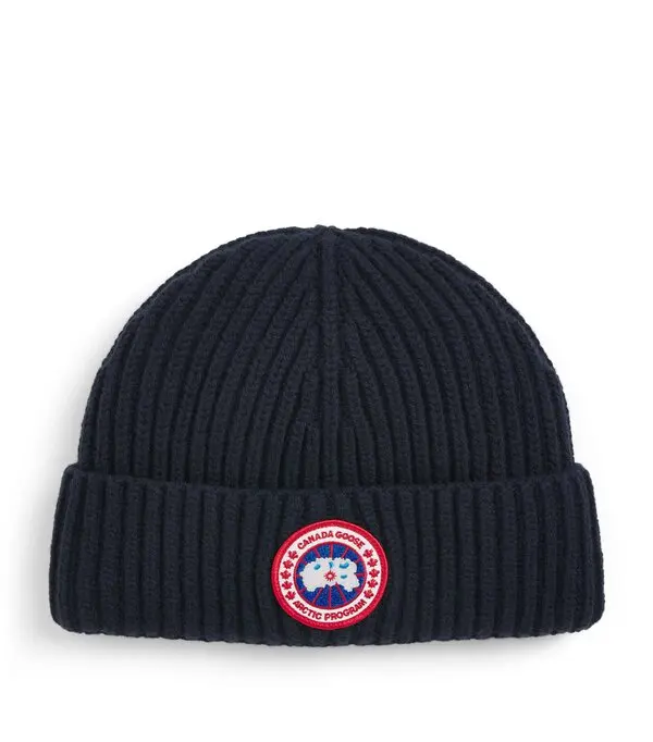 Canada Goose Wool-cashmere Ribbed Beanie