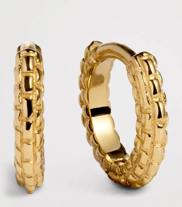 Monica Vinader Mini Vermeil Heirloom Huggie Earrings