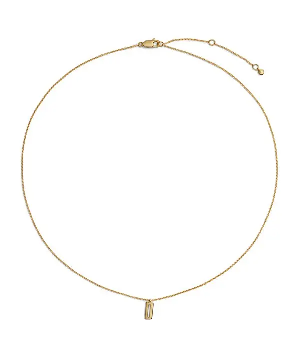 Monica Vinader Vermeil I Initial Necklace - Gold