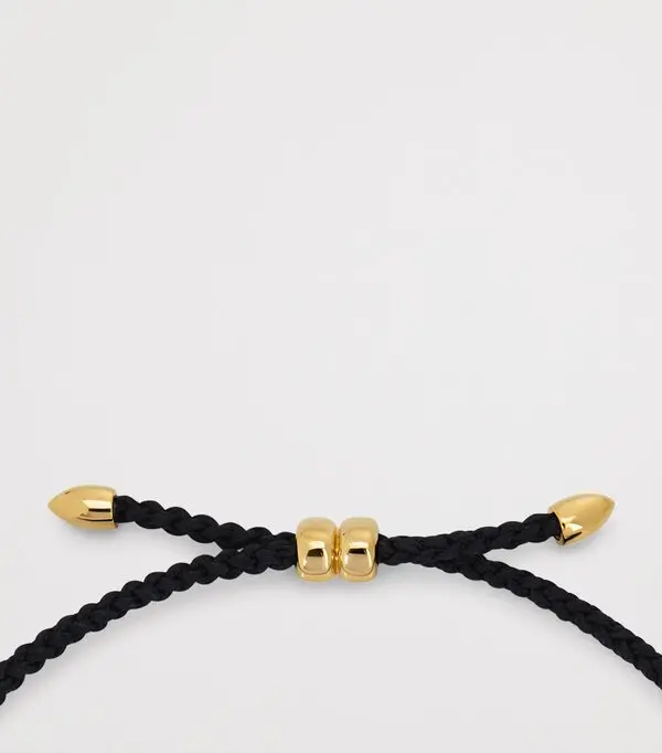 Monica Vinader Gold Vermeil And Diamond Cord Bracelet - Black