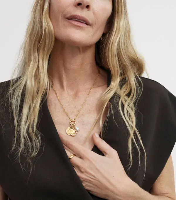 Monica Vinader Vermeil Oval-link Chain Charm Necklace