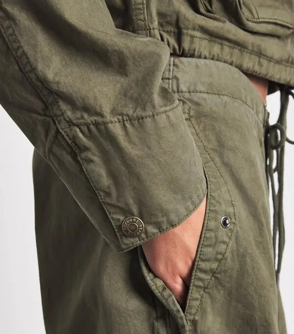RE-DONE Cotton-blend Cropped Jessie Military Jacket