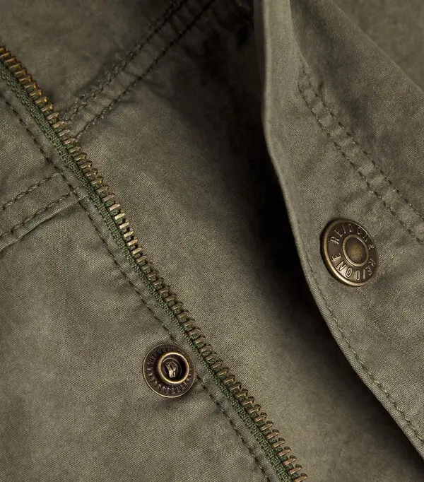 RE-DONE Cotton-blend Cropped Jessie Military Jacket