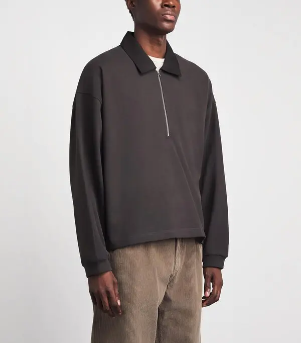 AGOLDE Cotton Darius Half-zip Polo Sweatshirt
