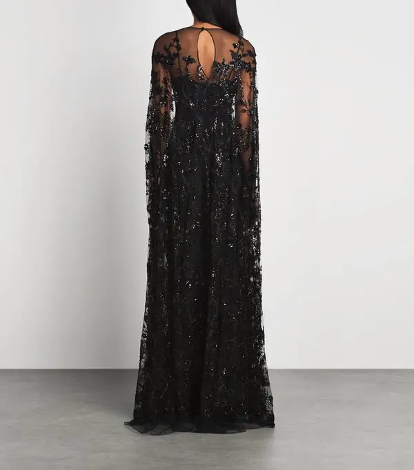 Zuhair Murad Embellished Whispering Bloom Kaftan Gown