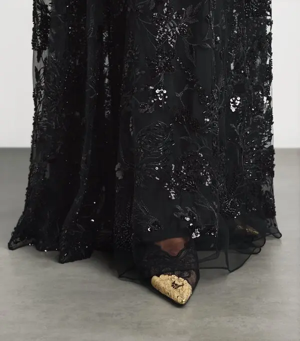 Zuhair Murad Embellished Whispering Bloom Kaftan Gown